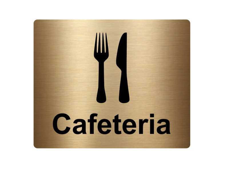 Cafeteria Sign Adhesive Door Sticker - Etsy
