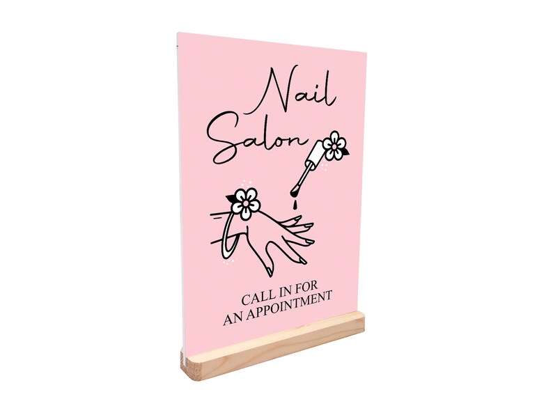 Nail Salon Sign Beauty Signage A4 Size - Etsy