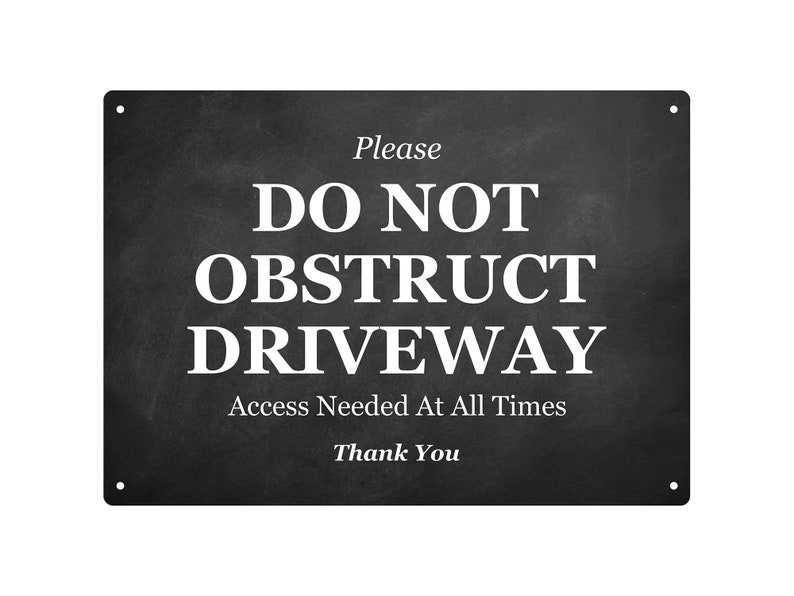 Please Do Not Obstruct Driveway Sign - Etsy UK