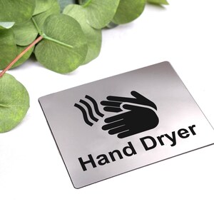 Hand Dryer Sign Adhesive Sticker - Etsy
