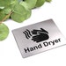 Hand Dryer Sign Adhesive Sticker - Etsy