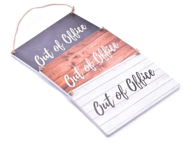 Out of Office Sign Hang on Your Office Door Notice | Etsy