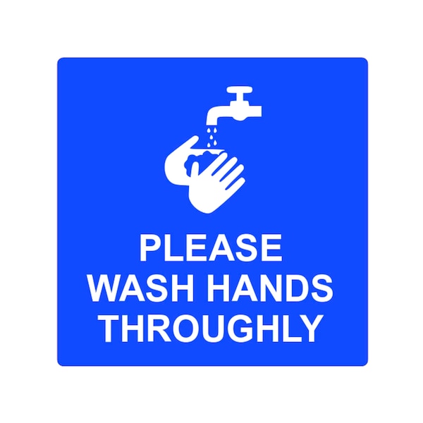 Wash Your Hands Sign - Etsy UK