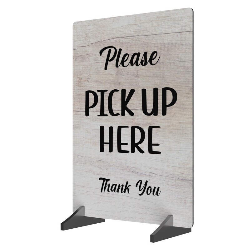Please Pick up Here Sign - Available as Freestanding or Adhesive - Etsy ...