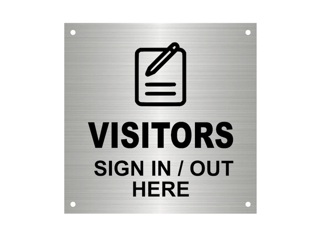 VISITORS Sign in / Out Here - Durable, Tough, Acrylic, Sign - Etsy