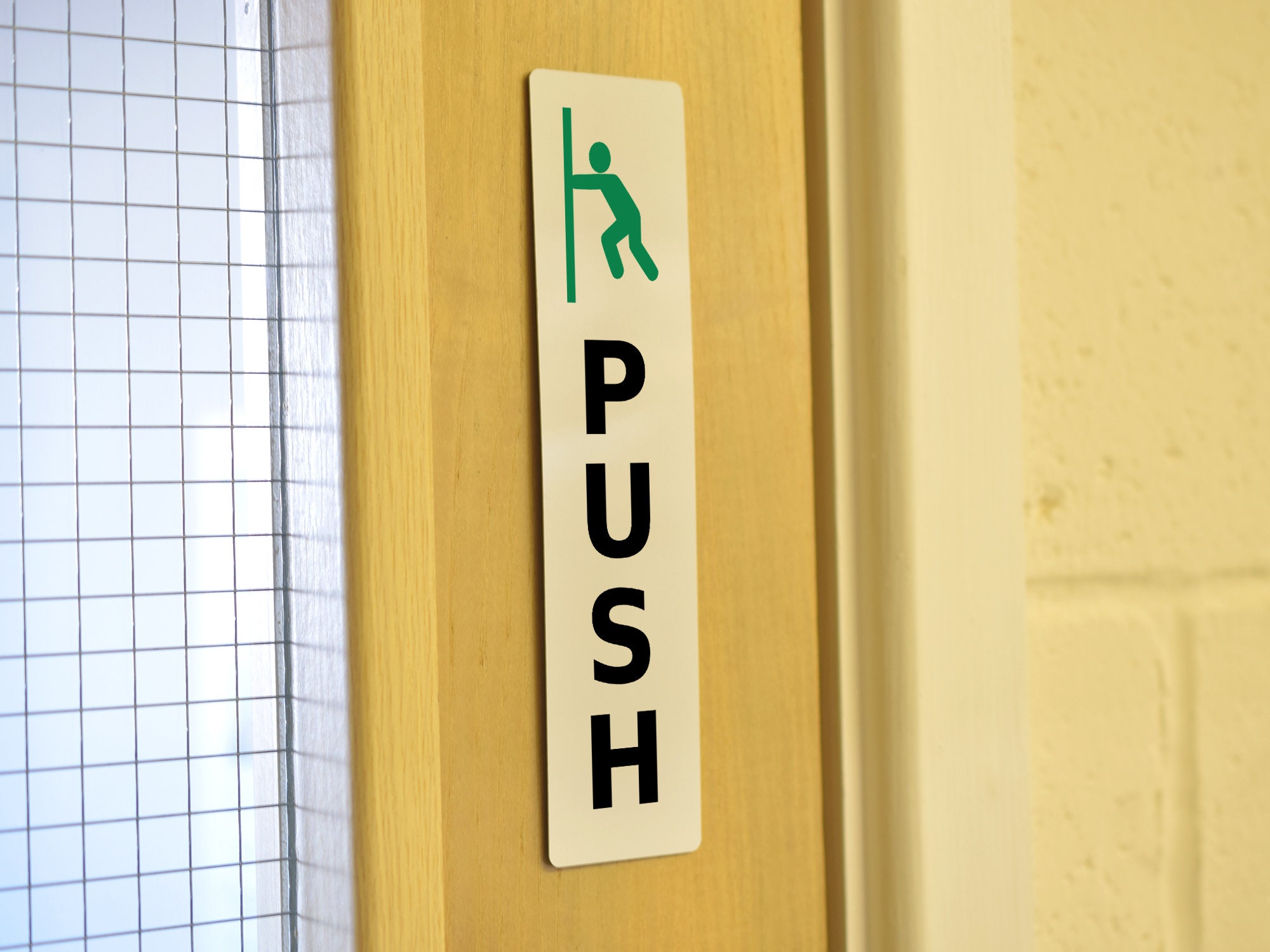 Push & Pull Adhesive Door Signs Set of 2 - Etsy