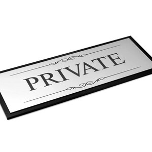 Private Door Room Sign, Adhesive Plaque - Etsy UK