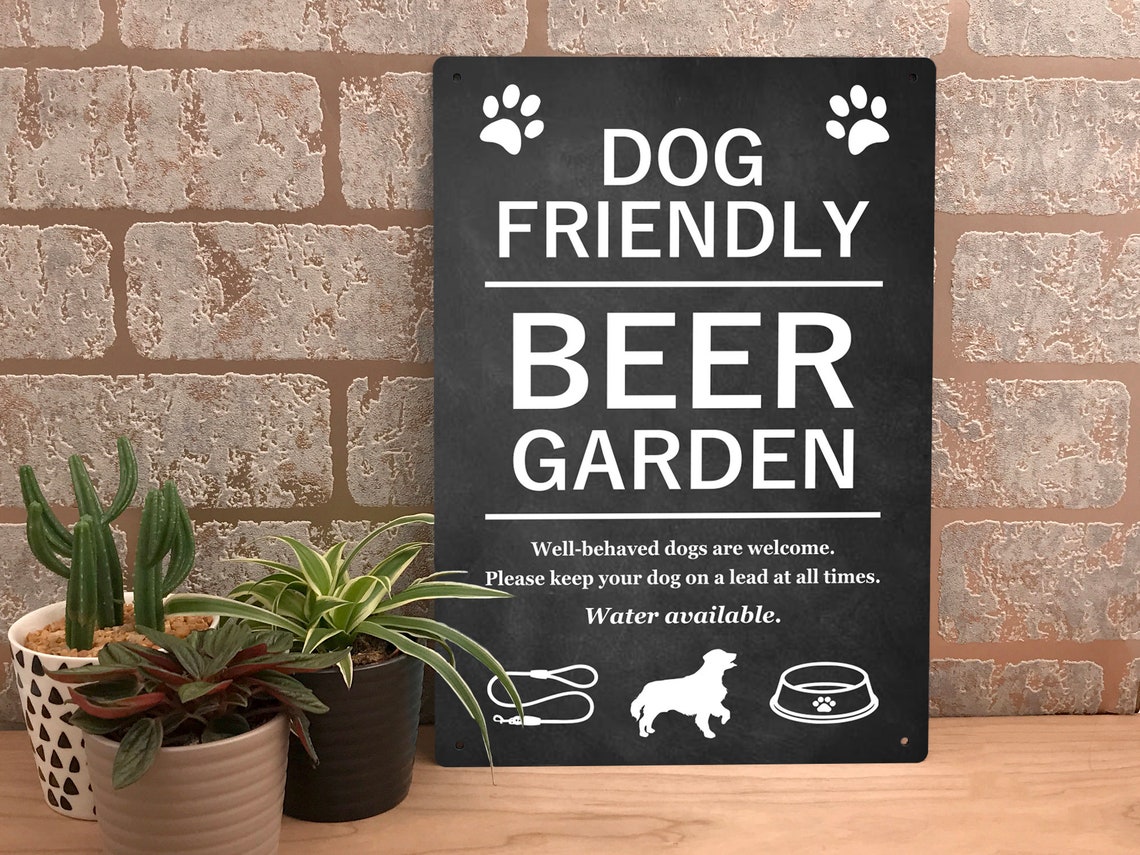 Dog Friendly Beer Garden Printed Sign - Etsy