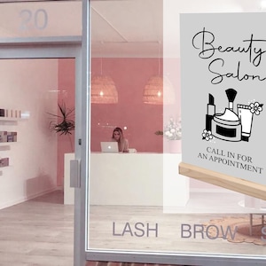 Beauty Salon Sign - Window Signage A4 Size - Etsy