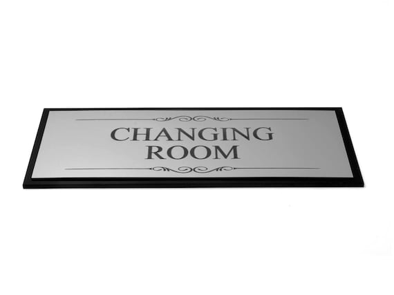 Changing Room Door Sign Adhesive Plaque - Etsy