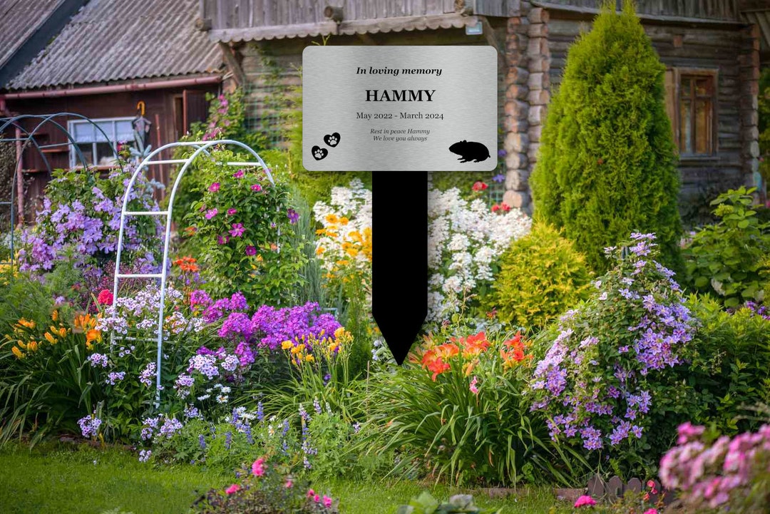 Pet Hamster Memorial - Engraved Stake, Personalised With Your ...