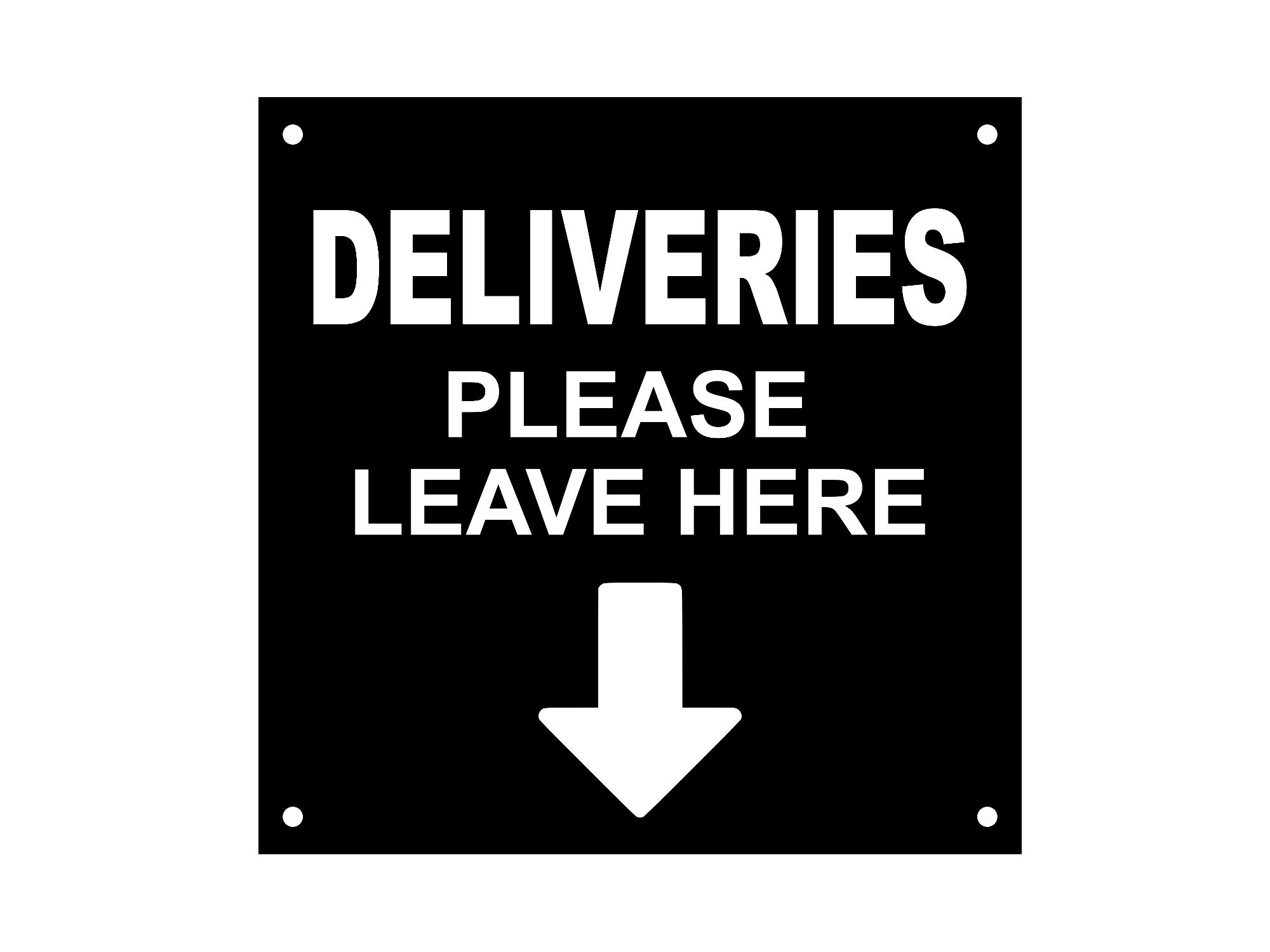 DELIVERIES Please Leave Here Durable Tough Acrylic - Etsy