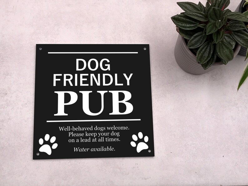 Dog Friendly Pub Engraved Sign - Etsy UK