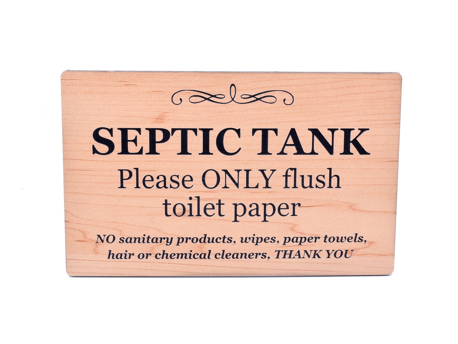 Septic Tank Sign: Wood Effect Adhesive Plaque - Etsy UK