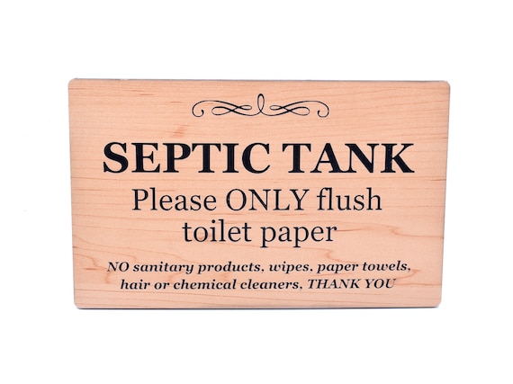 Septic Tank Sign With Adhesive Stylish Wood Effect Plaque - Etsy Australia