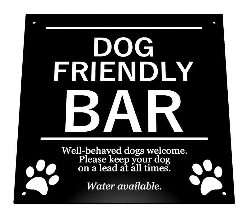 Dog Friendly Bar Engraved Sign - Etsy