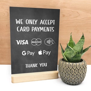 Card Payments Only Freestanding Sign - Etsy