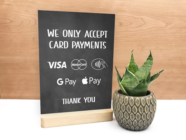 Card Payments Only Freestanding Sign - Etsy
