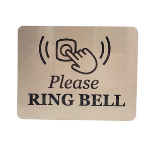 Please Ring Bell Sign Adhesive Sticker Notice - Etsy