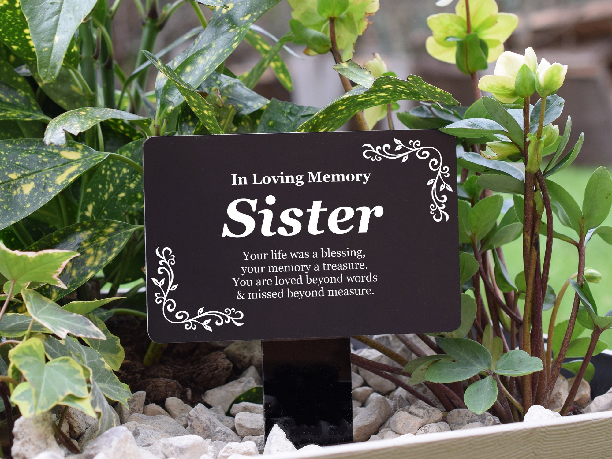 Engraved Sister Memorial Plaque Stake - Etsy Ireland