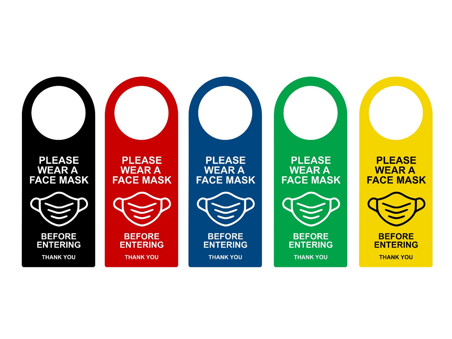 Please Wear A Face Mask Before Entering LARGE Door Hanger | Etsy