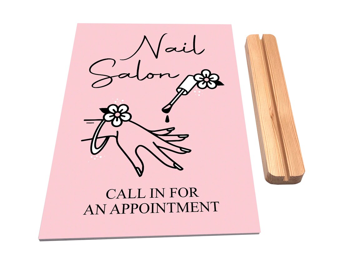 Nail Salon Sign Beauty Signage A4 Size - Etsy