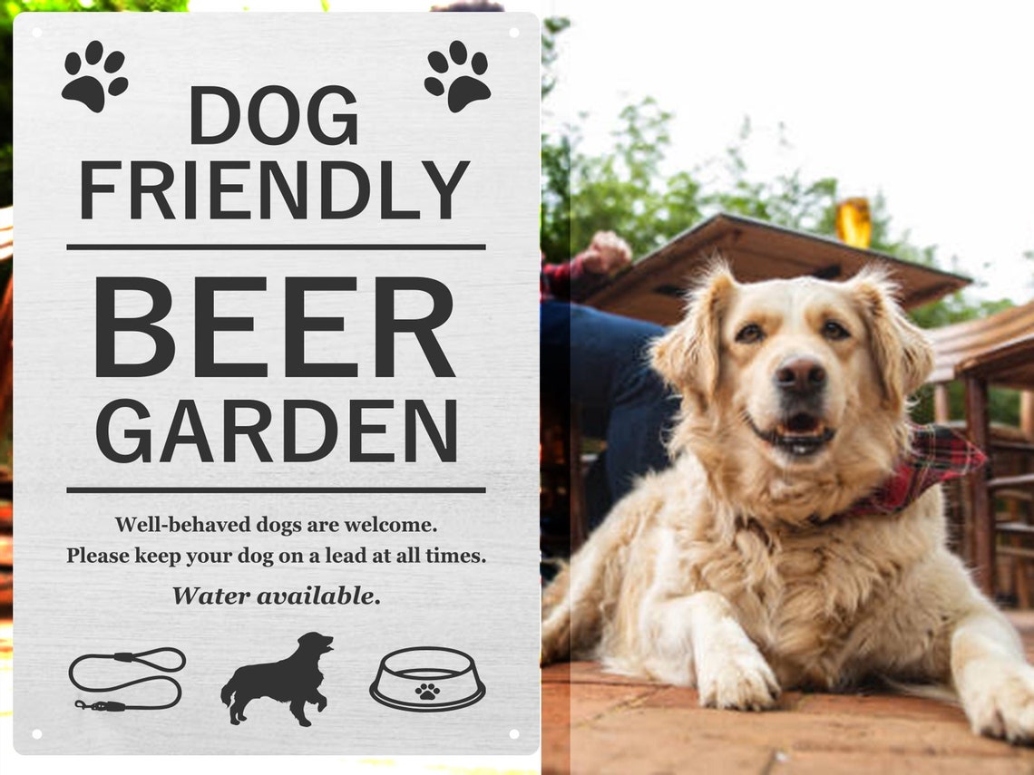 Dog Friendly Beer Garden Printed Sign - Etsy