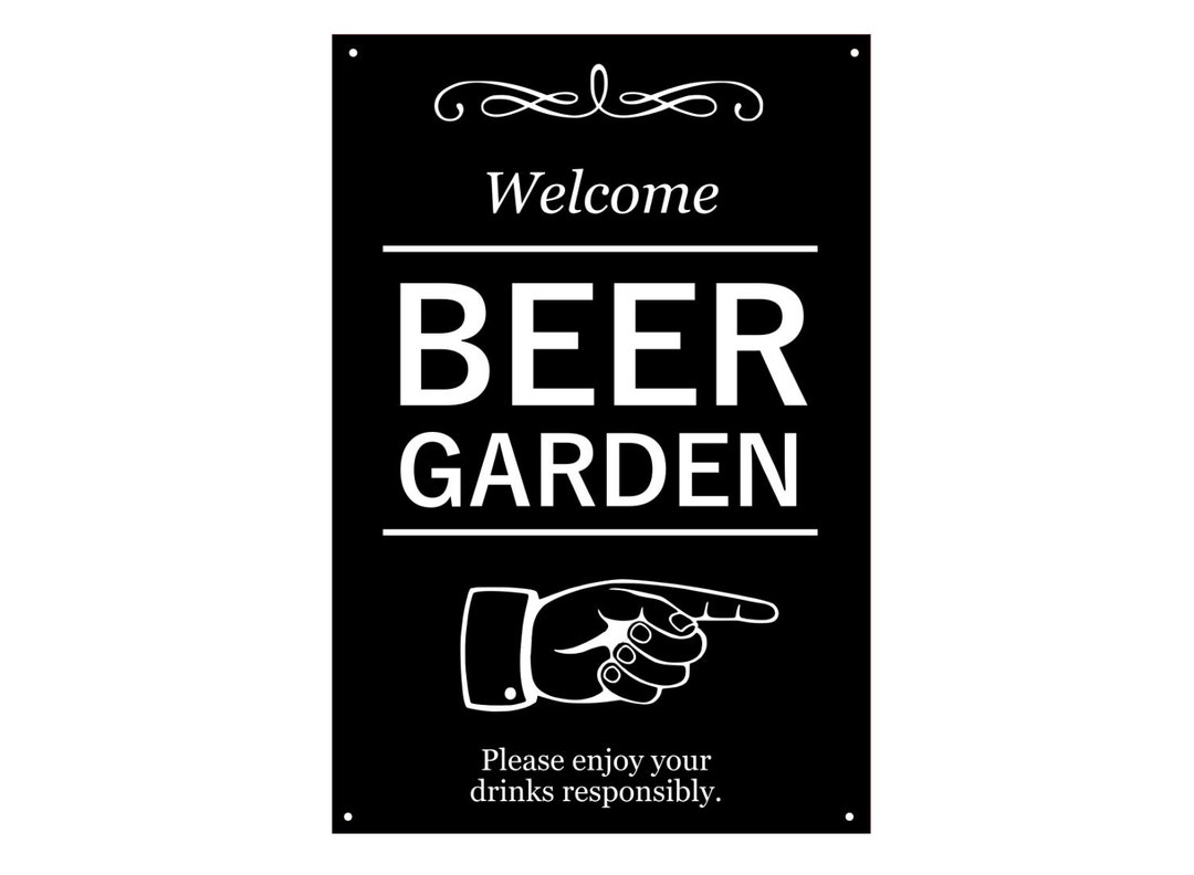 Beer Garden Sign: Acrylic Indoor/outdoor Pub Decor (7.7" X 11.4") - Etsy