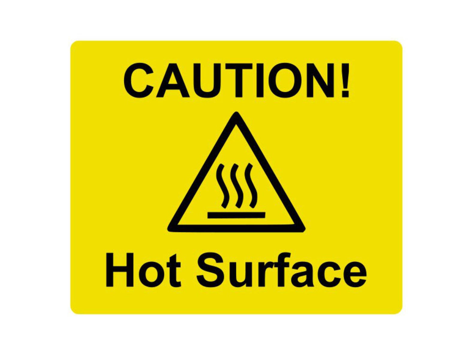 Caution Hot Surface Sign - Etsy