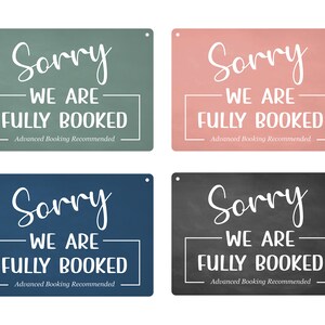 Sorry Fully Booked Sign | Shop Window Door - Etsy