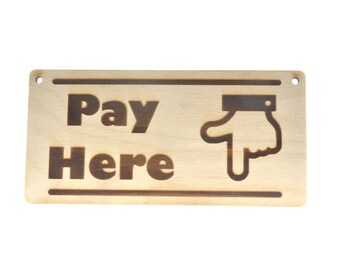 Pay here sign | Etsy