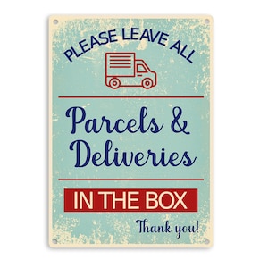 Parcel & Delivery Box Rustic Sign - Etsy