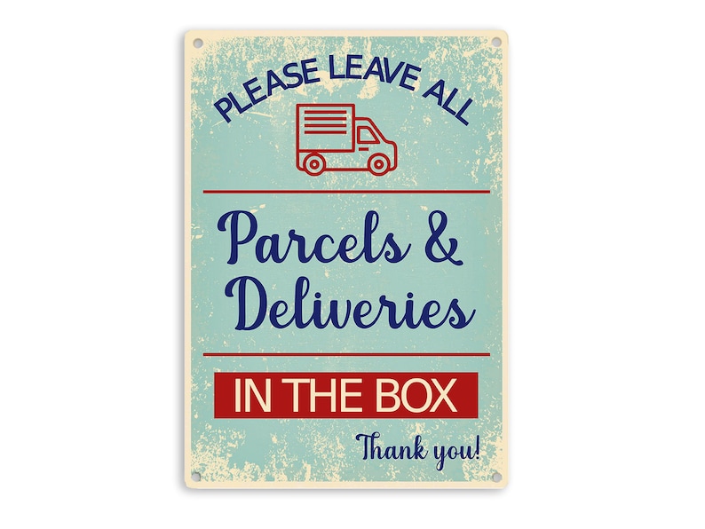 Parcel & Delivery Box Rustic Sign - Etsy