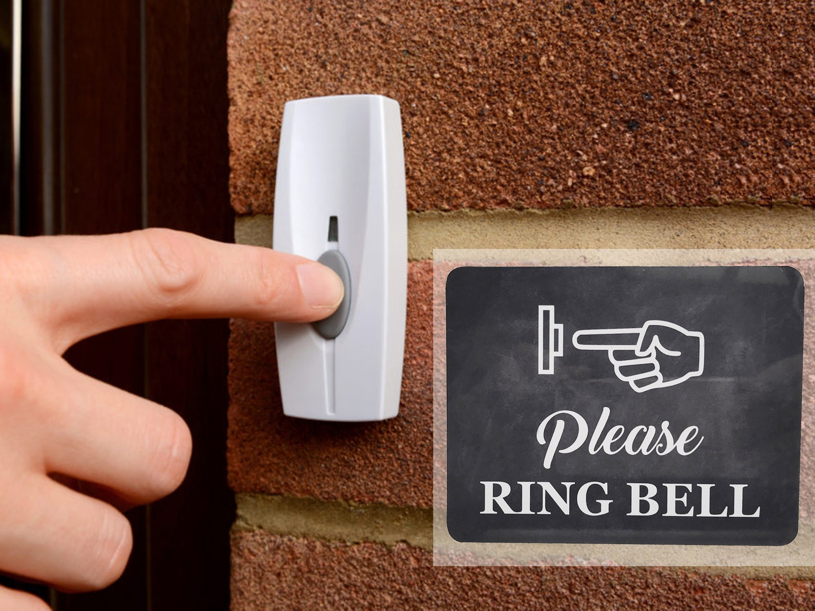 Please Ring Bell Sign Adhesive Sticker Notice - Etsy