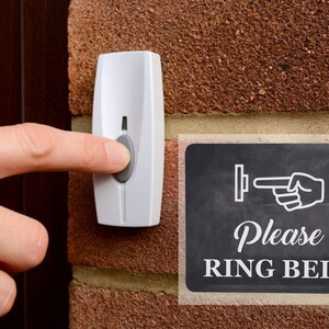 Please Ring Bell Sign Adhesive Sticker Notice - Etsy