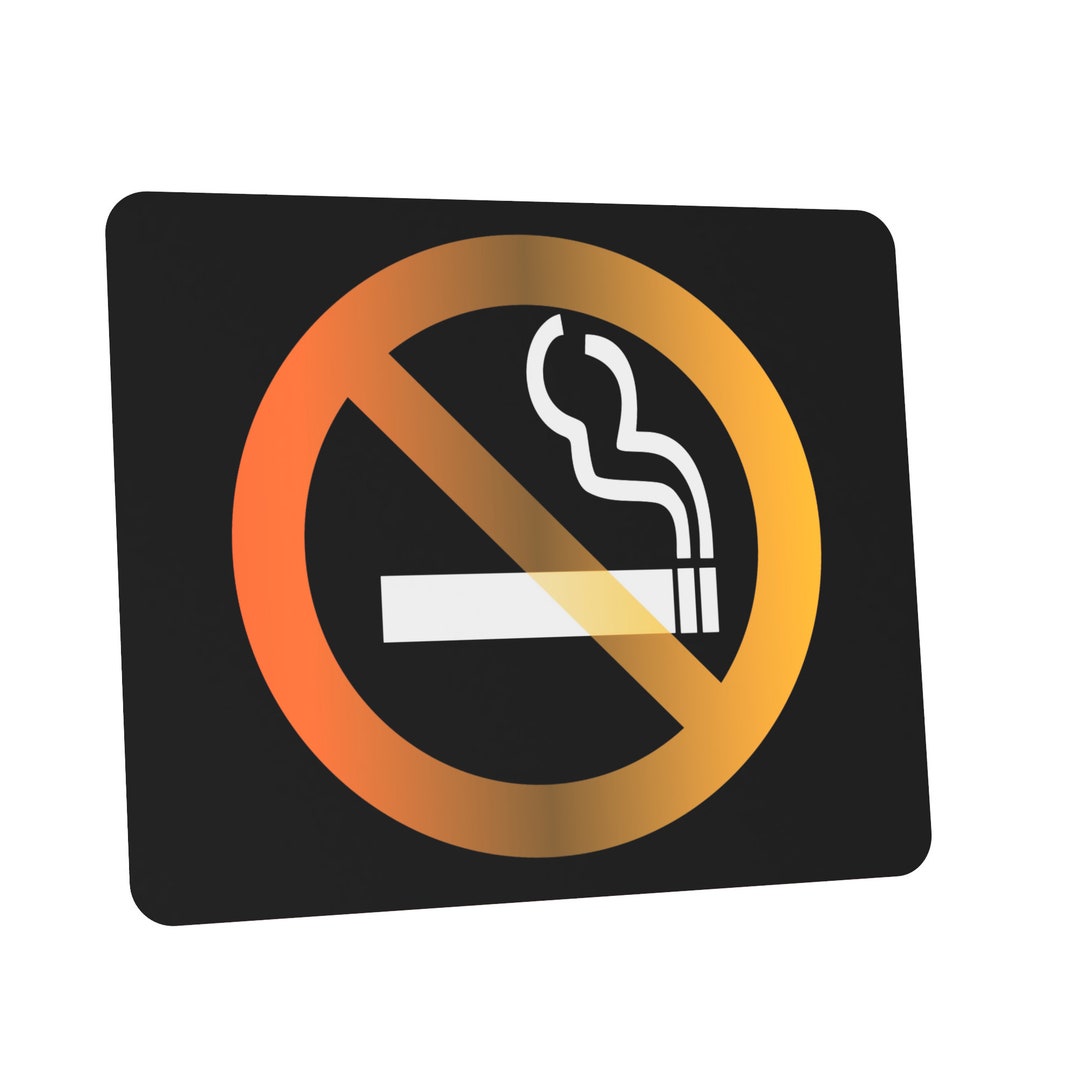 Universal No Smoking Sign - Adhesive, High Contrast, Rigid Plastic ...