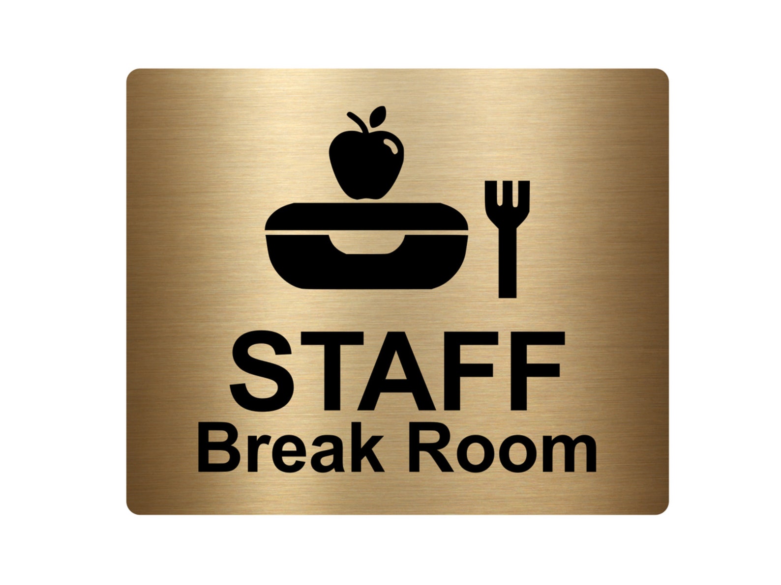 Staff Break Room Sign Adhesive Door Sticker Notice with | Etsy