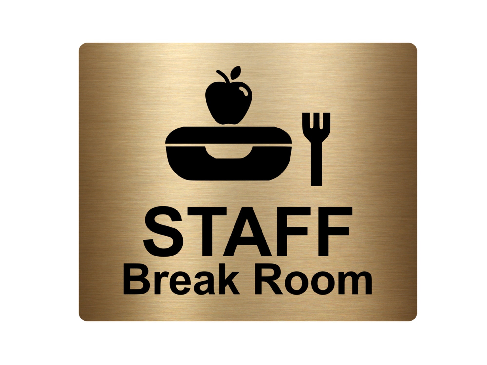Staff Break Room Sign Adhesive Door Sticker Notice With - Etsy