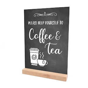 Please Help Yourself to Coffee & Tea Sign / Notice - Etsy