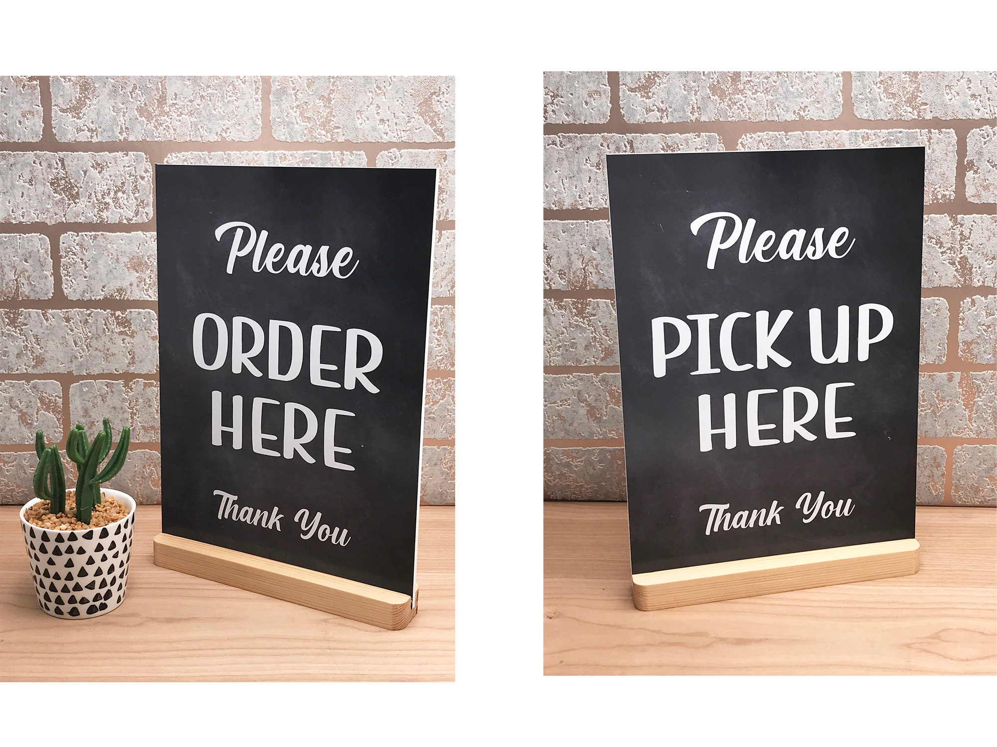 Please Order Here Pick up Here Double Sign Set - Etsy
