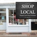 SHOP LOCAL A5 Sign - Aluminium Composite, UV Printed, Outdoor Use, Easy ...