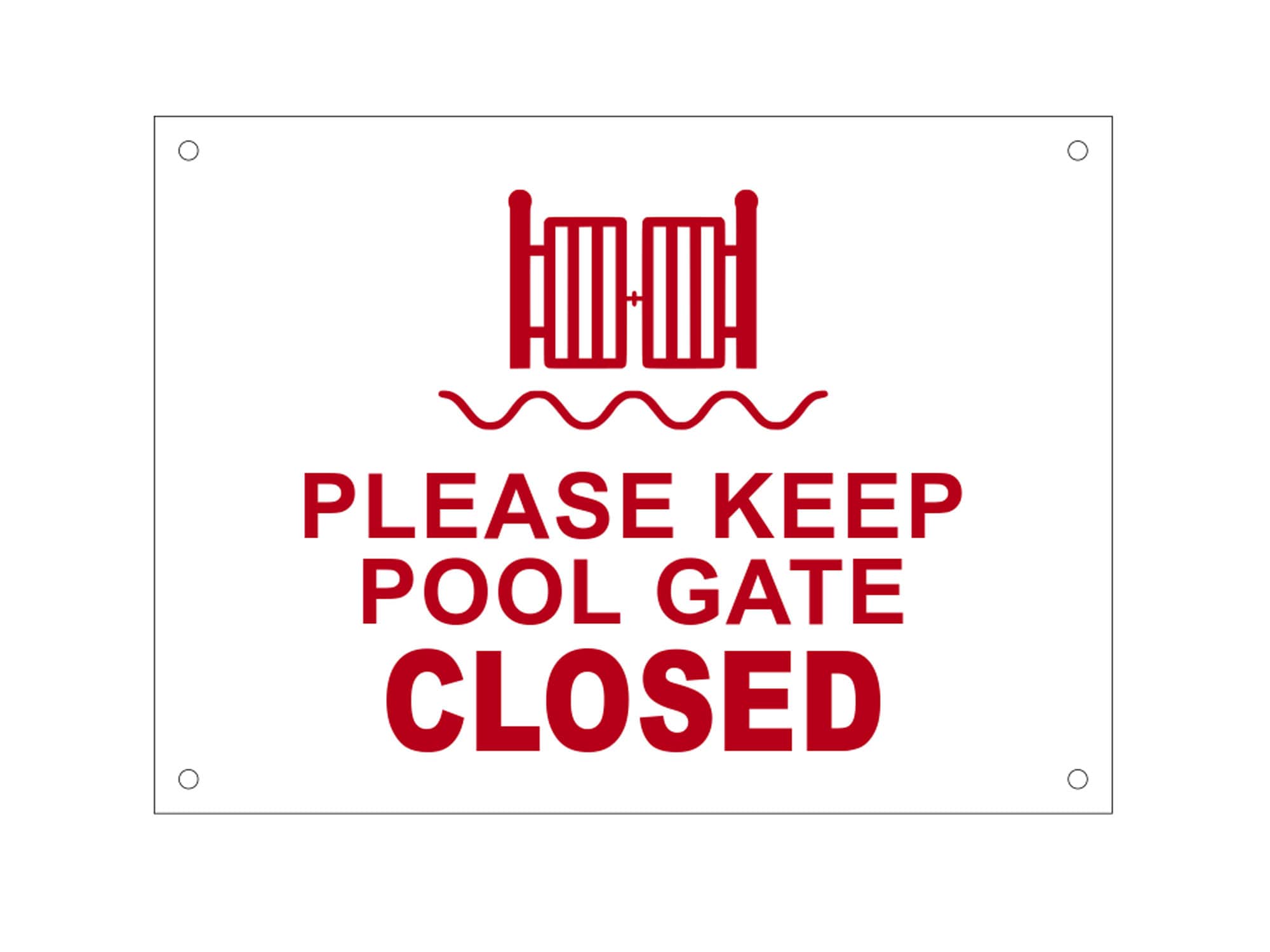 Keep Pool Gate Closed Sign Notice Warning Indoor / | Etsy