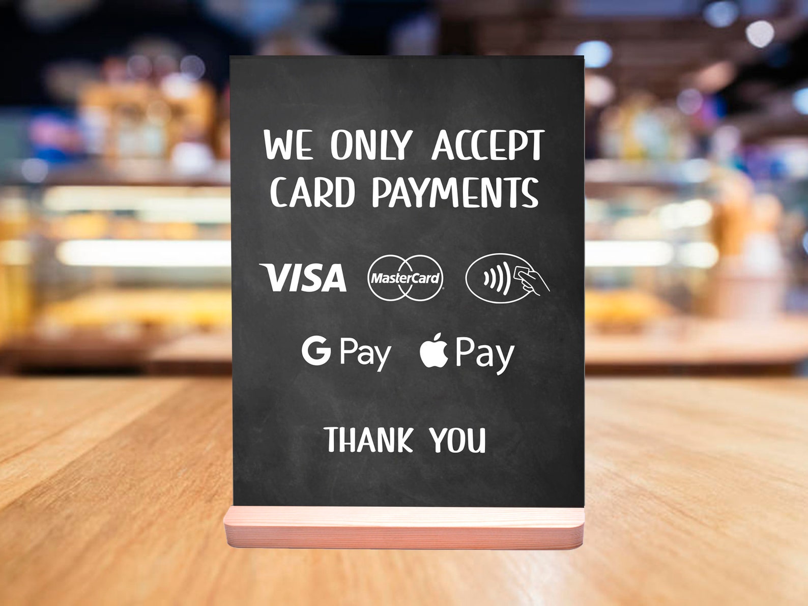Card Payments Only Freestanding Sign - Etsy