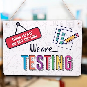 Test in Progress | Do Not Disturb | Classroom Sign - Etsy