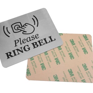 Please Ring Bell Sign Adhesive Sticker Notice - Etsy