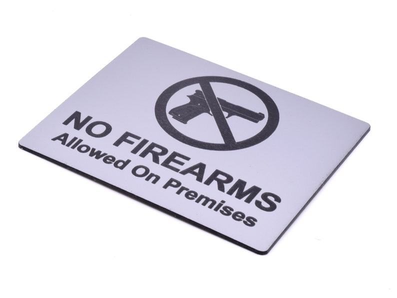No Firearms Allowed Sign Adhesive Sticker Notice Sticker | Etsy
