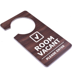 Room in Use, Room Vacant, Do Not Disturb - Walnut Effect Door Sign ...