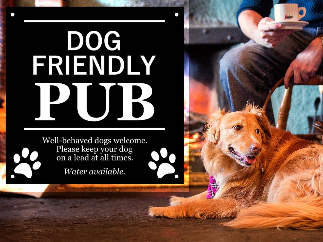 Dog Friendly Pub Engraved Sign - Etsy UK