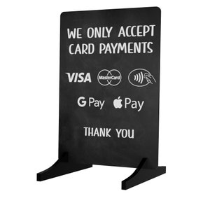 Card Payments Only - Freestanding Sign - Etsy