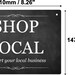 SHOP LOCAL A5 Sign - Aluminium Composite, UV Printed, Outdoor Use, Easy ...